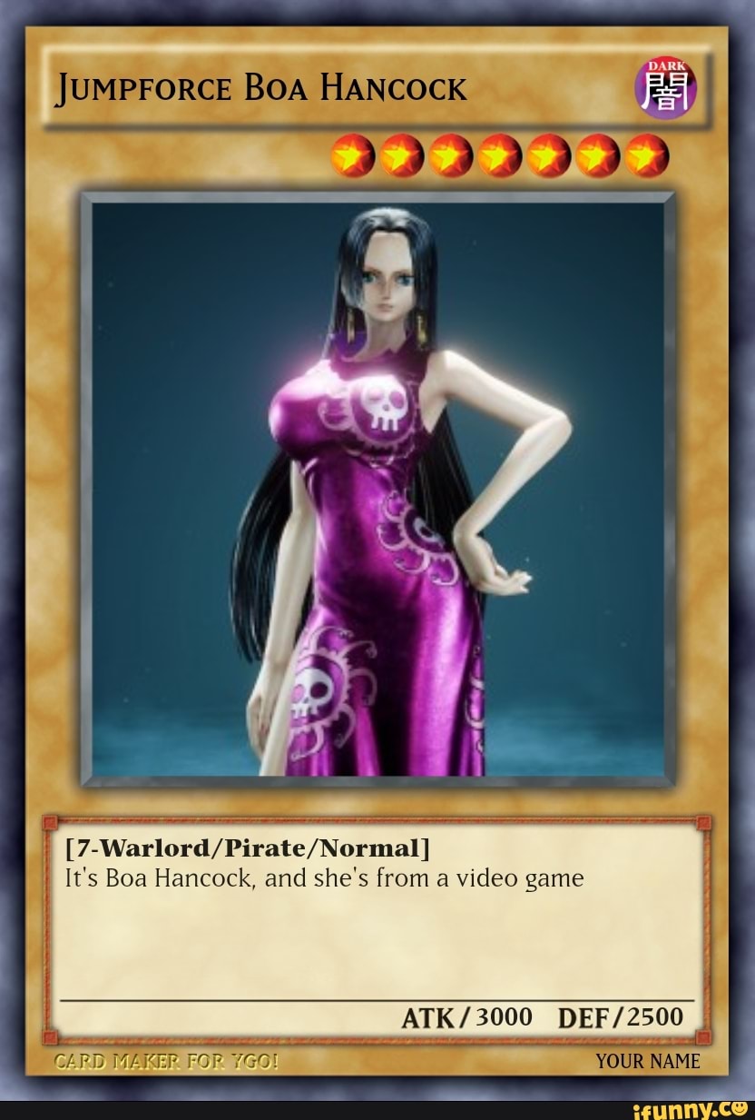 JUMPFORCE Boa HaNcock ry Warlord It's Boa Hancock, and she's from a ...
