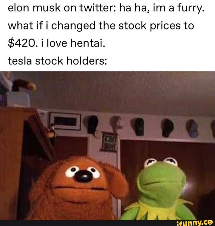 Elon musk on twitter: ha ha, im a furry. what ifi changed the stock ...