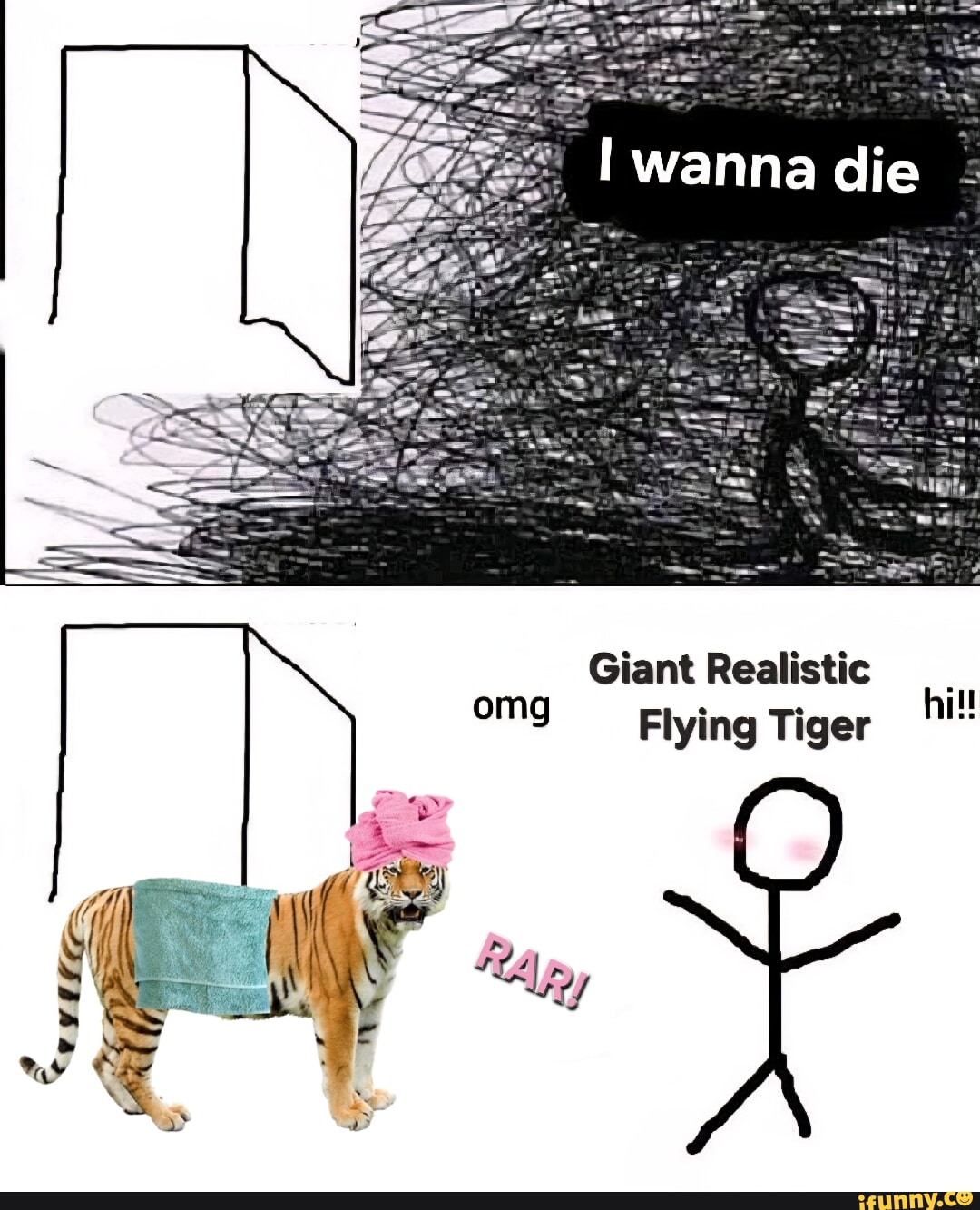 Istic Tiger wanna die Giant Real hil! Fly mg - iFunny