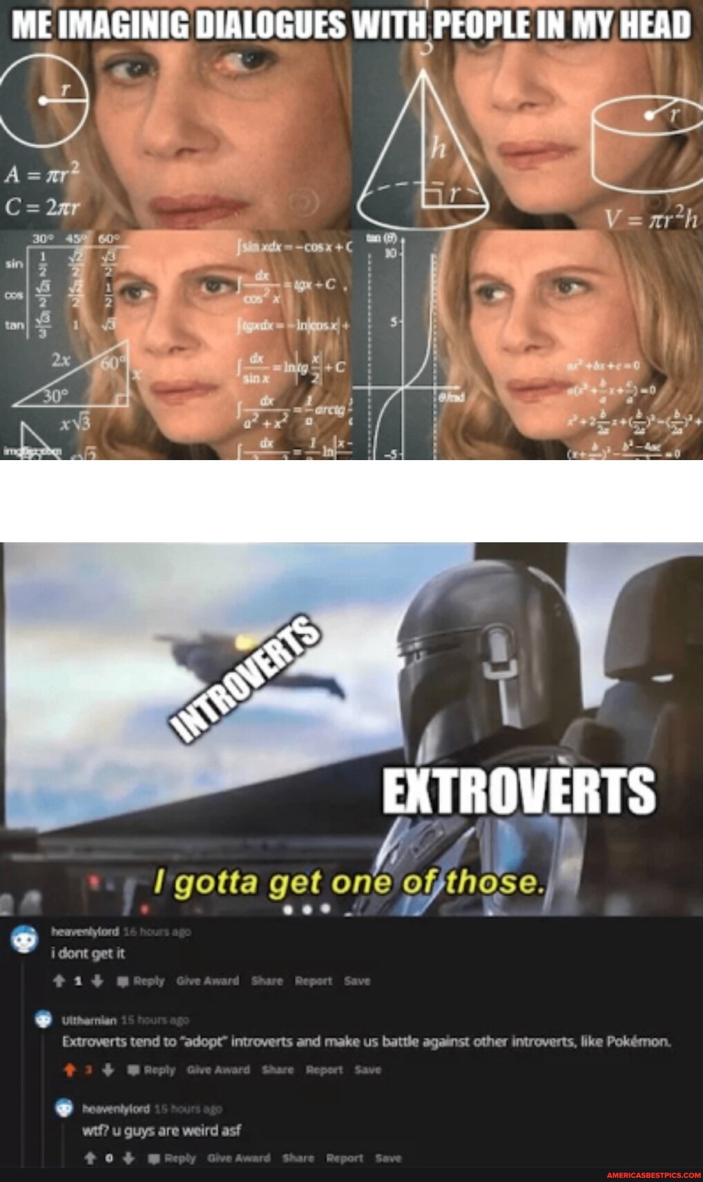 ME IMAGINIG WITH, PEOPLE IN IN MY. MY HEAD sin it EXTROVERTS I gotta ...