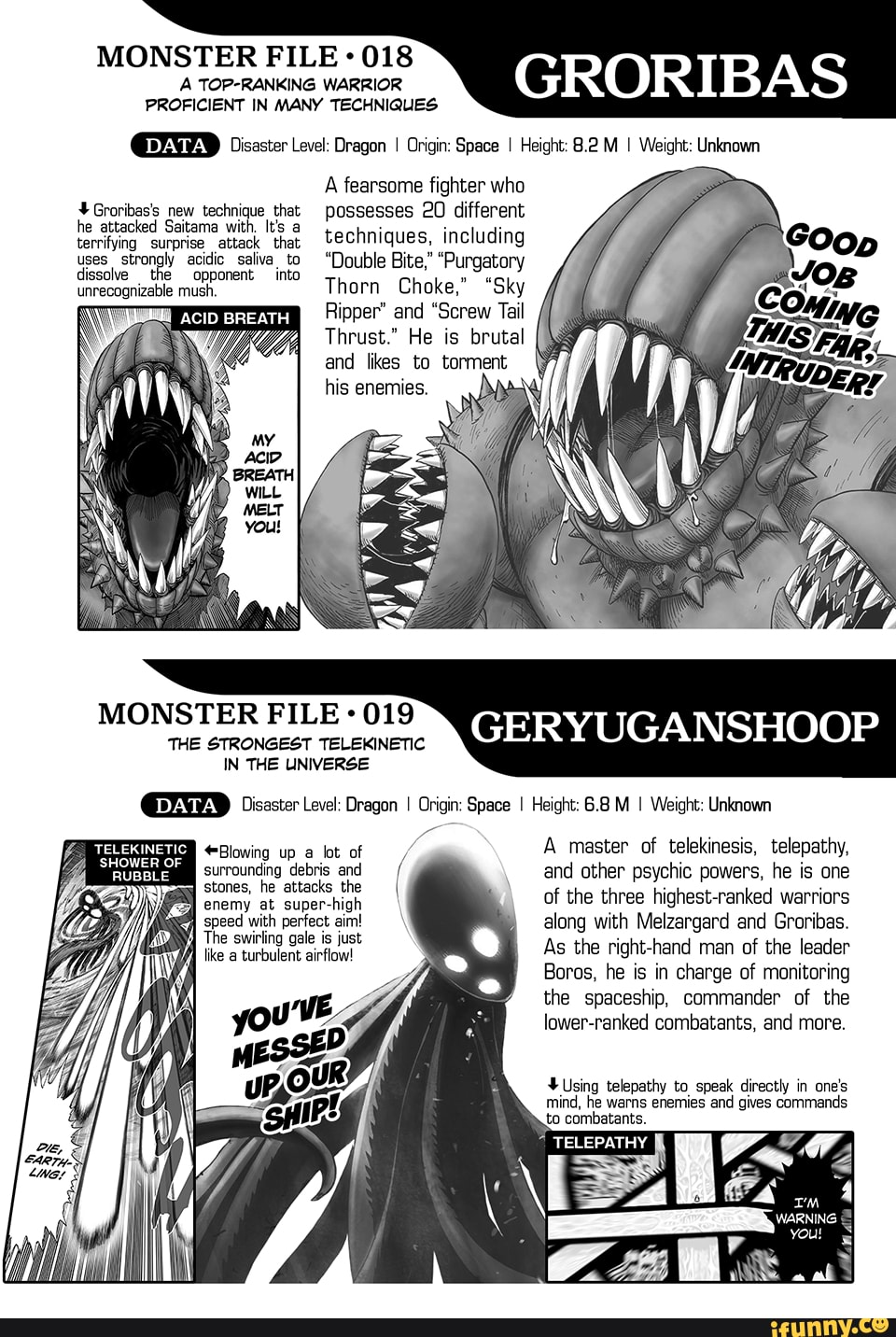 MONSTER FILE 018 I BA TOP-RANKING WARRIOR PROFICIENT IN MANY TECHNIQUES ...