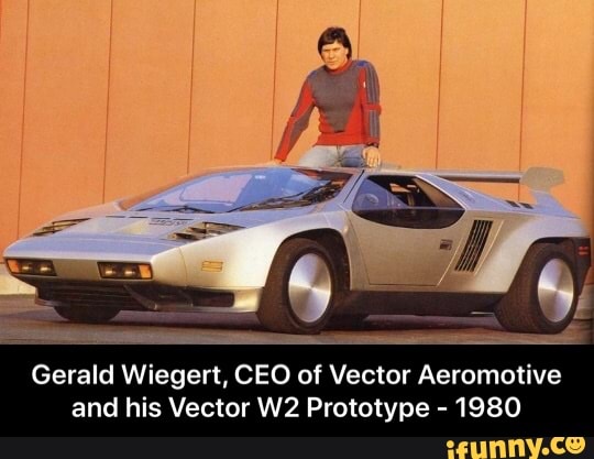 Gerald Wiegert, CEO of Vector Aeromotive and his Vector W2 Prototype ...