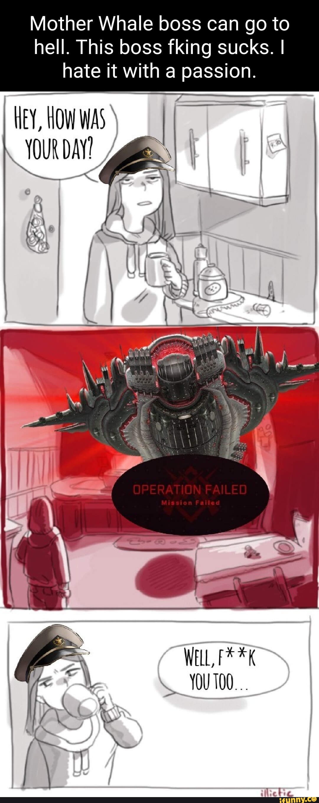 Mother Whale boss can go to hell. This boss fking sucks. I hate it with a passion. HeY, HOW WAS ...