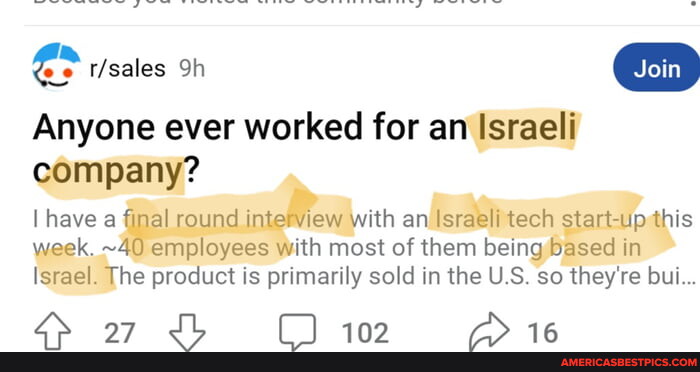 Anyone ever worked for an Israeli company? I have a final round ...