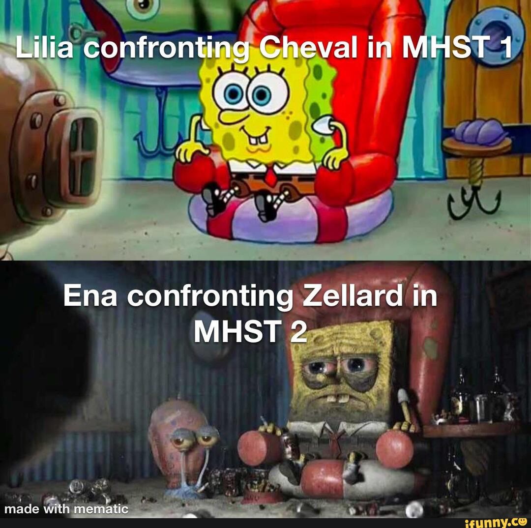 Lilia confronting Cheval in MHST 1 Ena confronting Zellard in MHST 2 ...