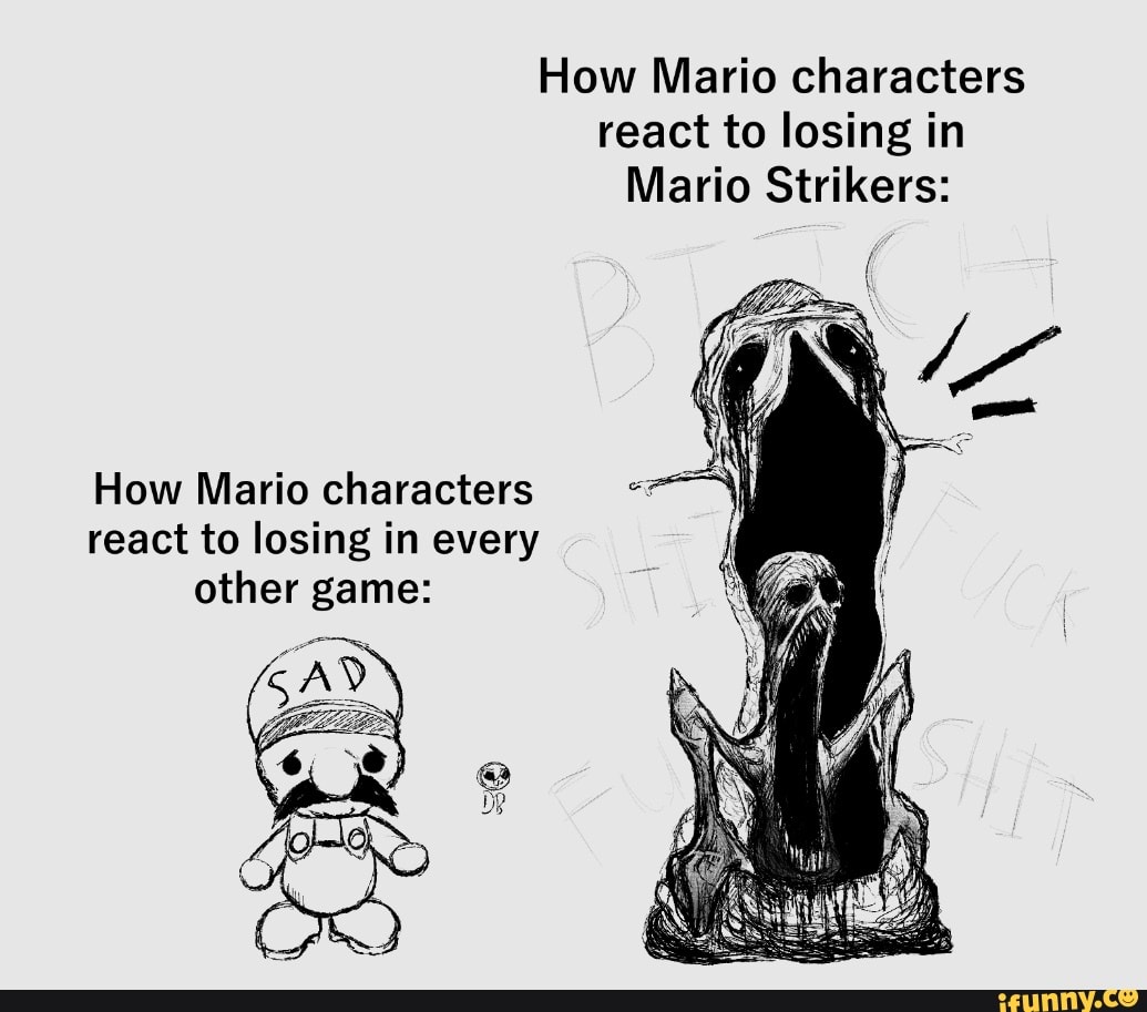 How Mario characters react to losing in Mario Strikers: How Mario ...
