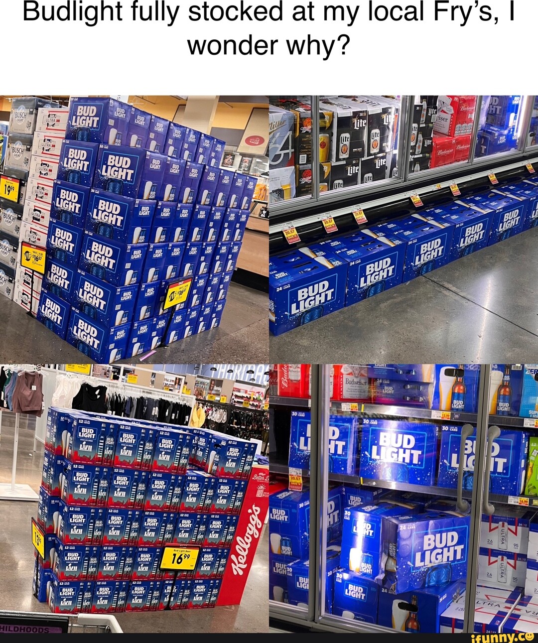 Buadlight tully stocked at my local Frys, I wonder why? - iFunny