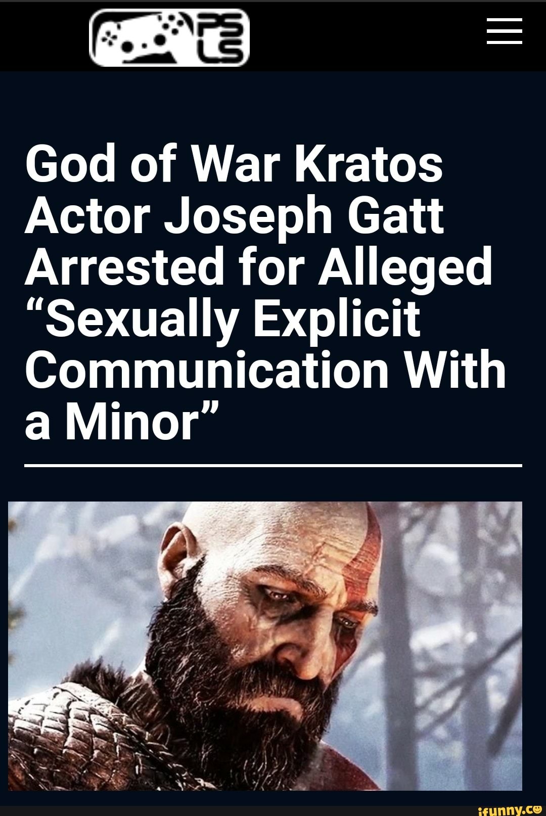 Oe God of War Kratos Actor Joseph Gatt Arrested for Alleged "Sexually ...