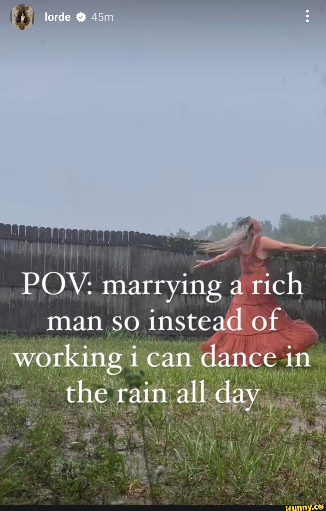 Lorde @ POV: marrying a rich man so instead of working can dance in the ...