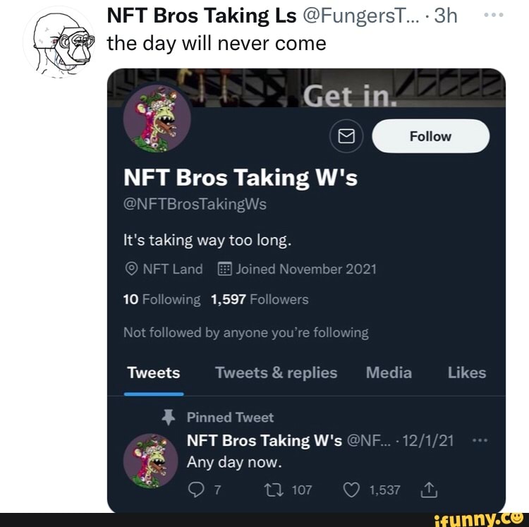 NET Bros Taking Ls @FungersT... the day will never come he Get in. NET ...