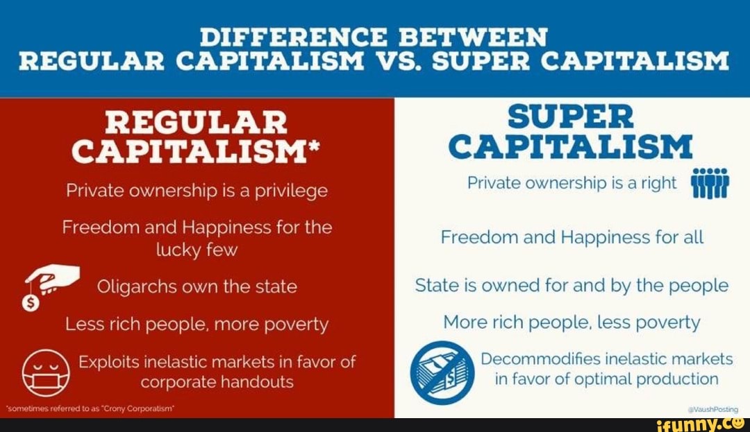 DIFFERENCE BETWEEN REGULAR CAPITALISM VS. SUPER CAPITALISM REGULAR ...