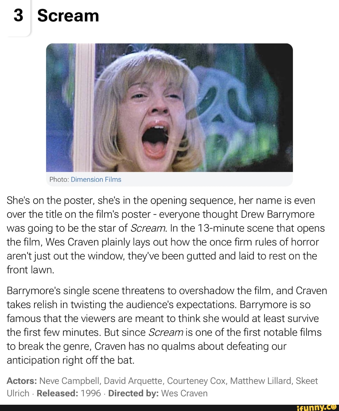 3 I Scream Photo: Dimension Films She's on the poster, she's in the ...