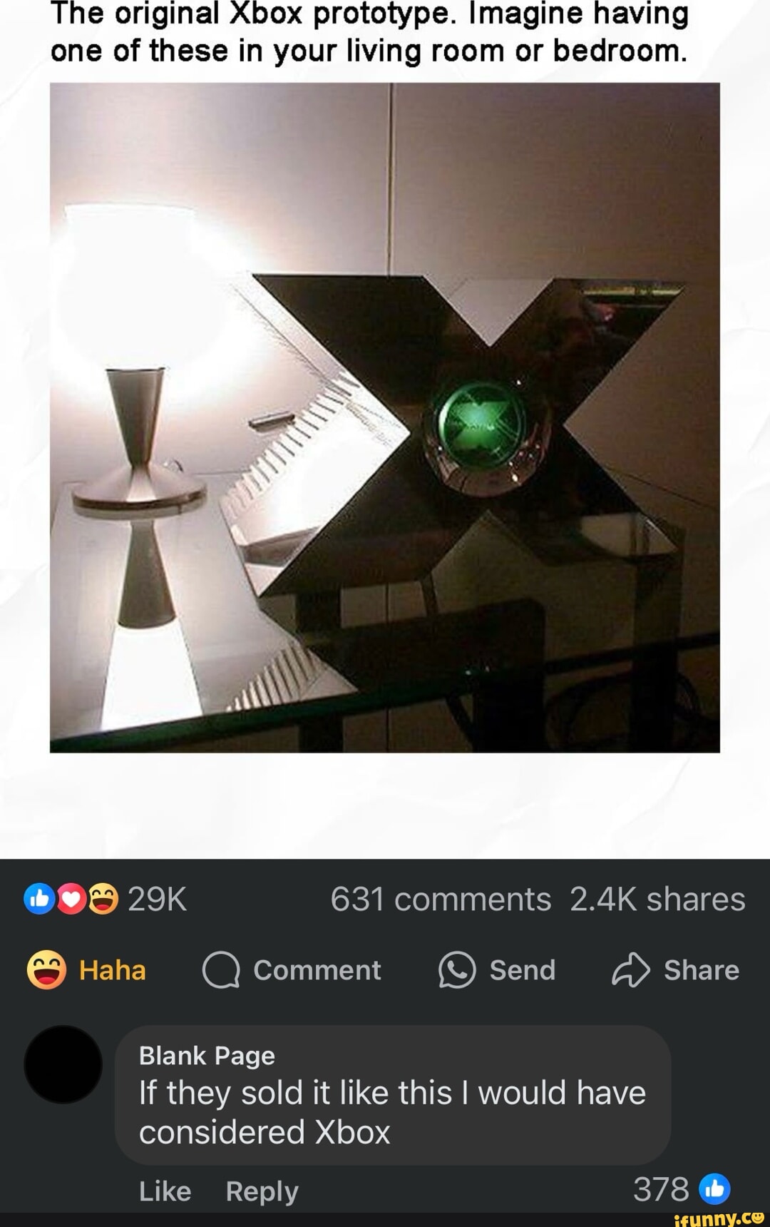 Original Xbox prototype. Imagine having one of these in your living ...