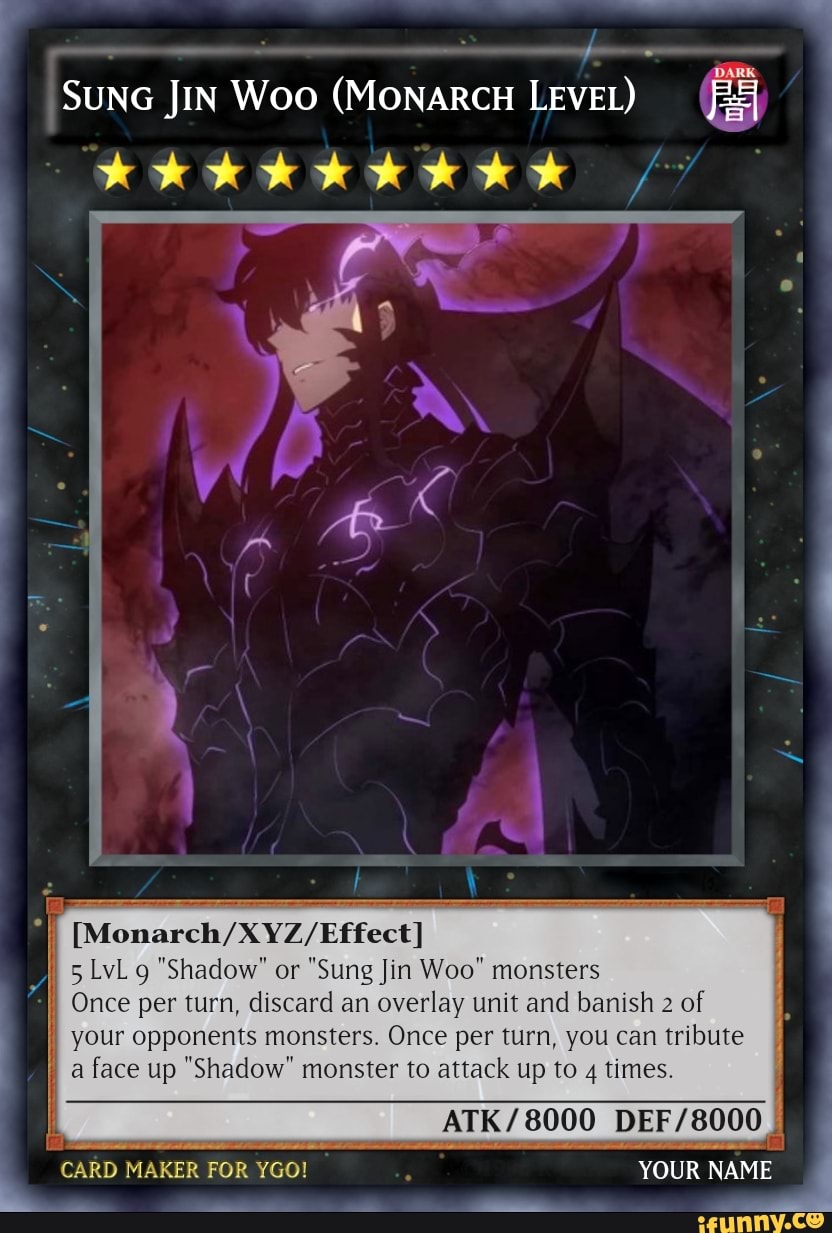 SUNG JIN Woo (MoNaRCH LEVEL) KKKKKKKEKK 5 LvL 9 "Shadow" or "Sung Jin ...