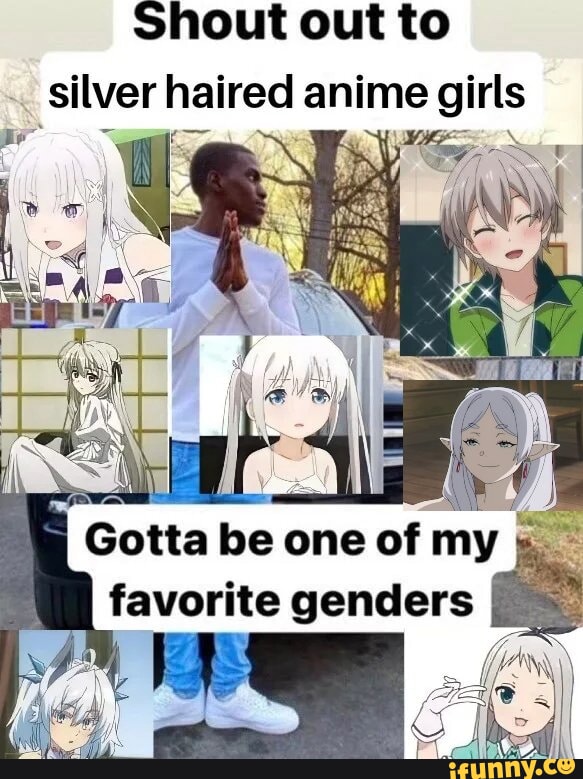 Shout out to _ Silver haired anime girls - iFunny