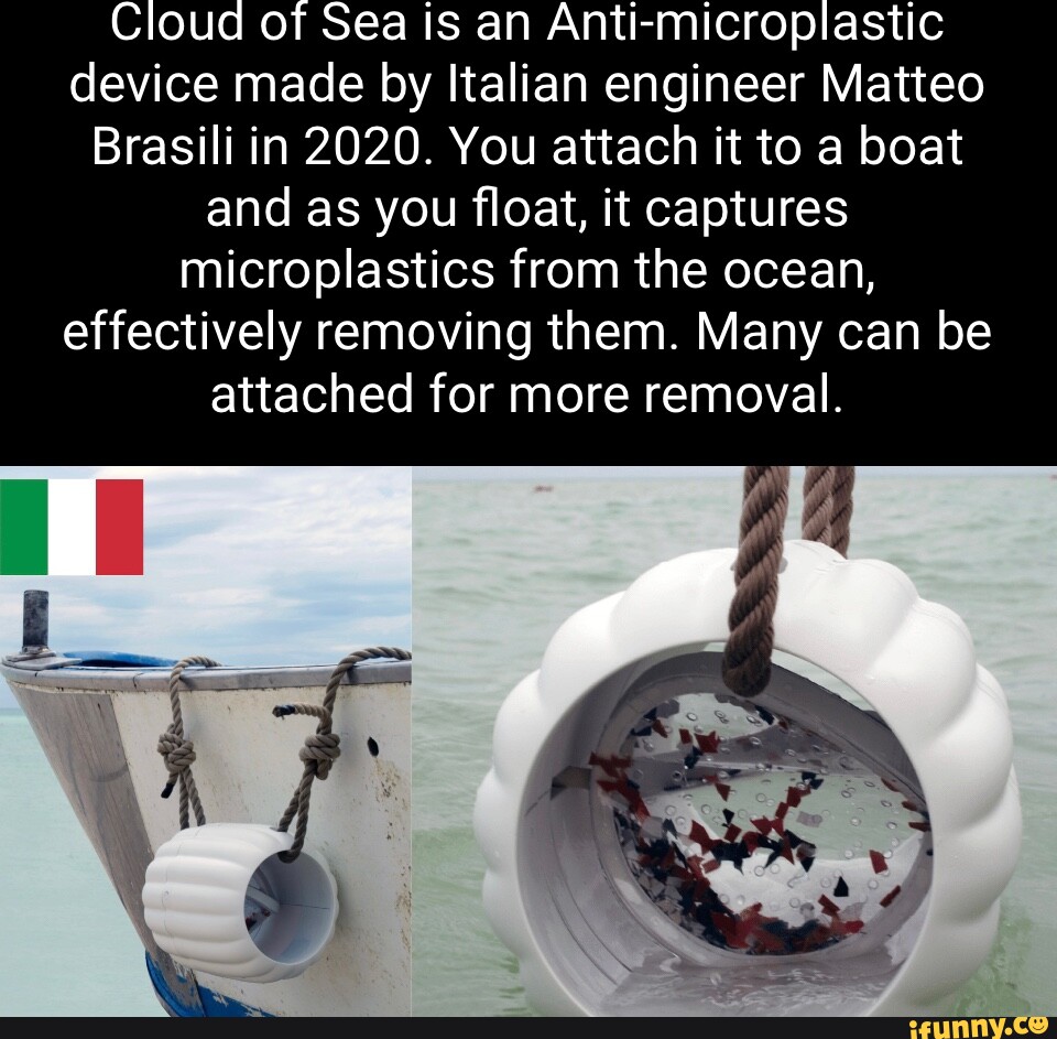 Cloud of Sea is an Anti-microplastic device made by Italian engineer ...