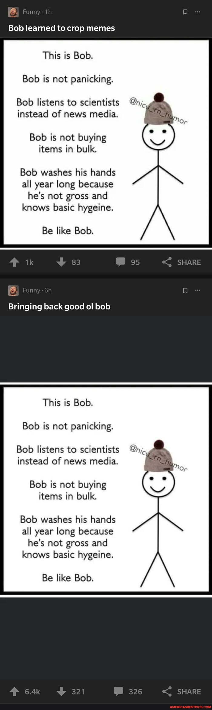 Bob learned to crop memes This is Bob. Bob is not panicking. Bob ...