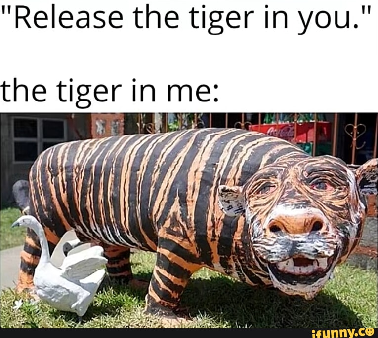 "Release the tiger in you." he tiger in me: Me # ia of - iFunny