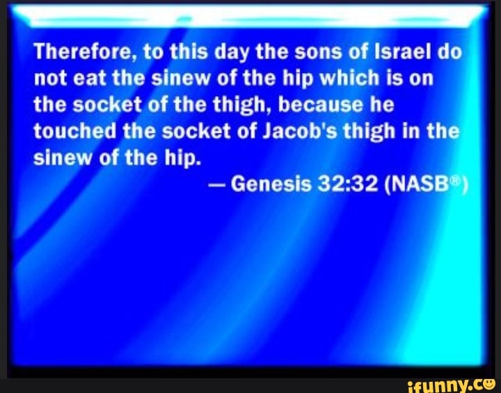 Therefore, to this day the sons of Israel do not eat the sinew of the ...