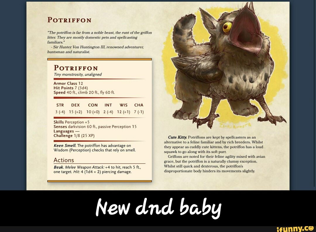 POTRIFFON "The potriffon is far from a noble beast, the runt of the ...