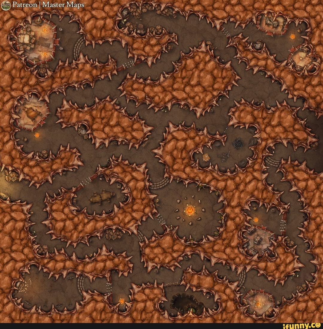 Orc Cave 2 [50x50] - This map connects to the Orc Cave to make a Mega ...