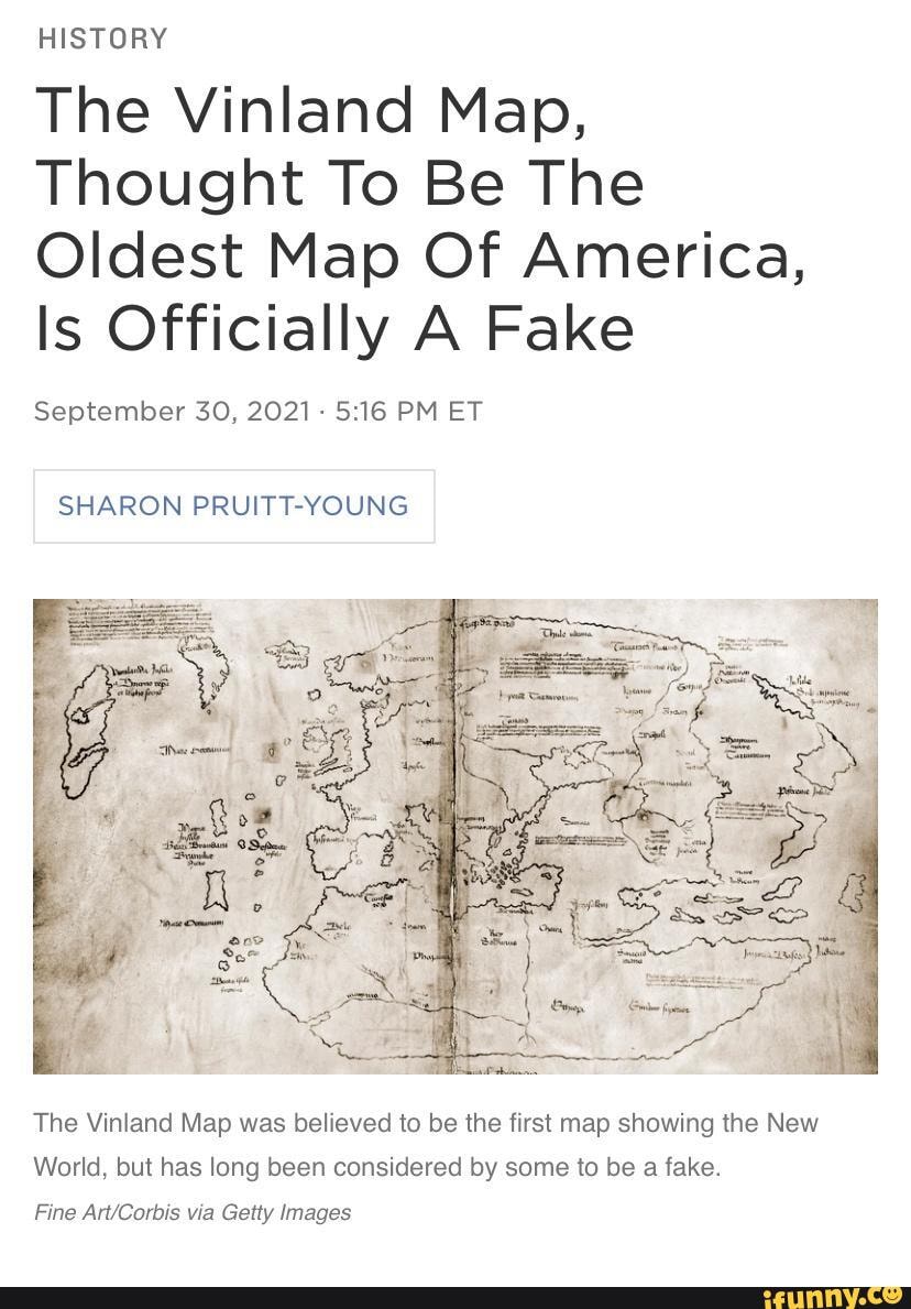 HISTORY The Vinland Map, Thought To Be The Oldest Map Of America, Is ...