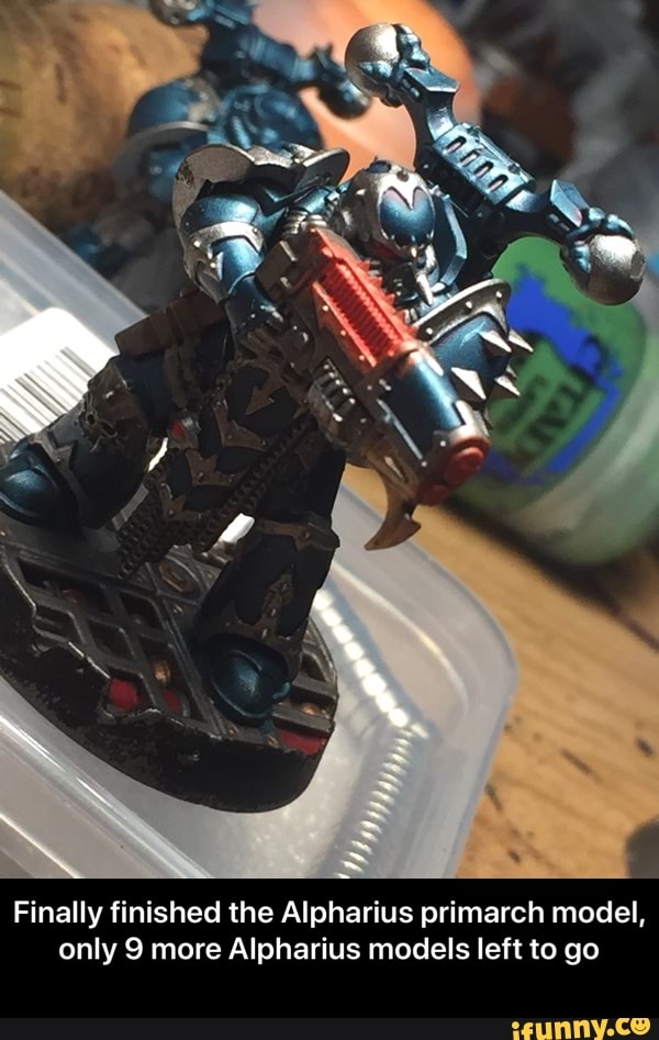 Finally finished the Alpharius primarch model, only 9 more Alpharius ...