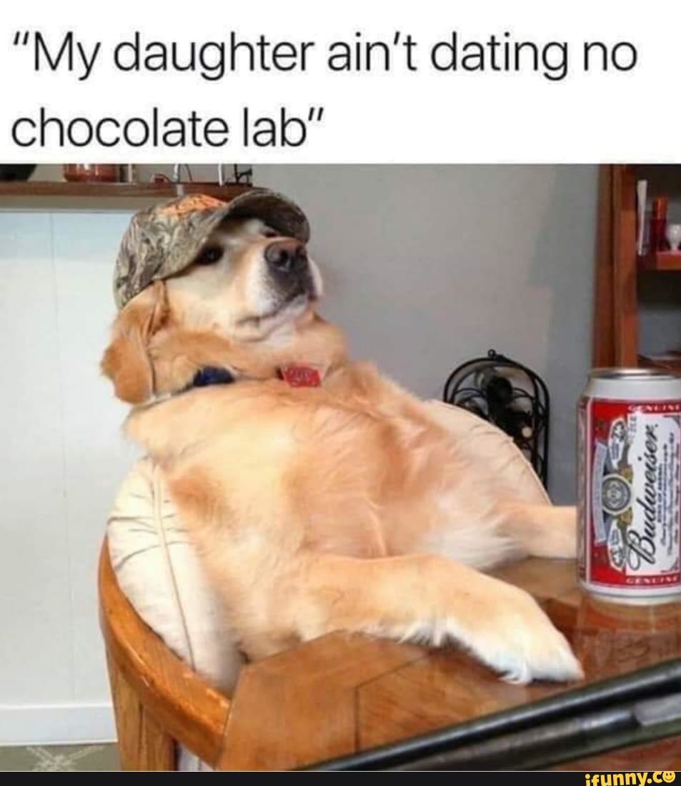 "My daughter ain’t dating no chocolate lab” - iFunny :)