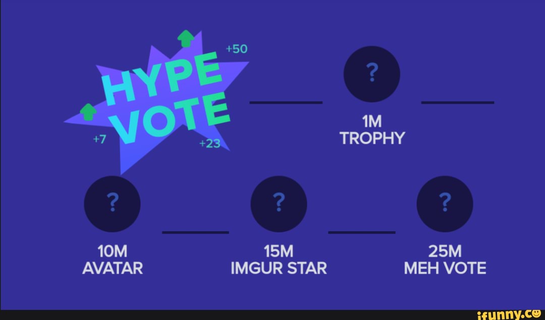 Let's get to 25M - TROPHY AVATAR IMGUR STAR MEH VOTE - iFunny