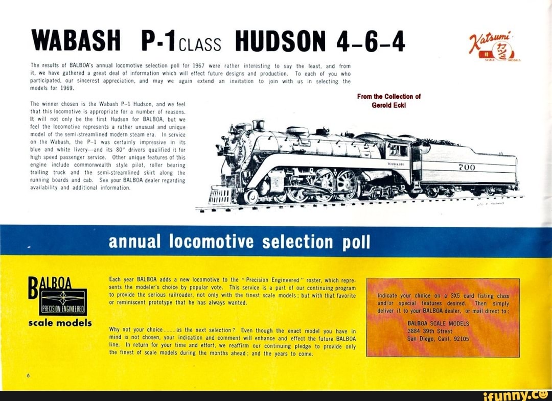 WABASH P-1cisss HUDSON 4-6-4 The results of BALBOA's annual locomotive ...