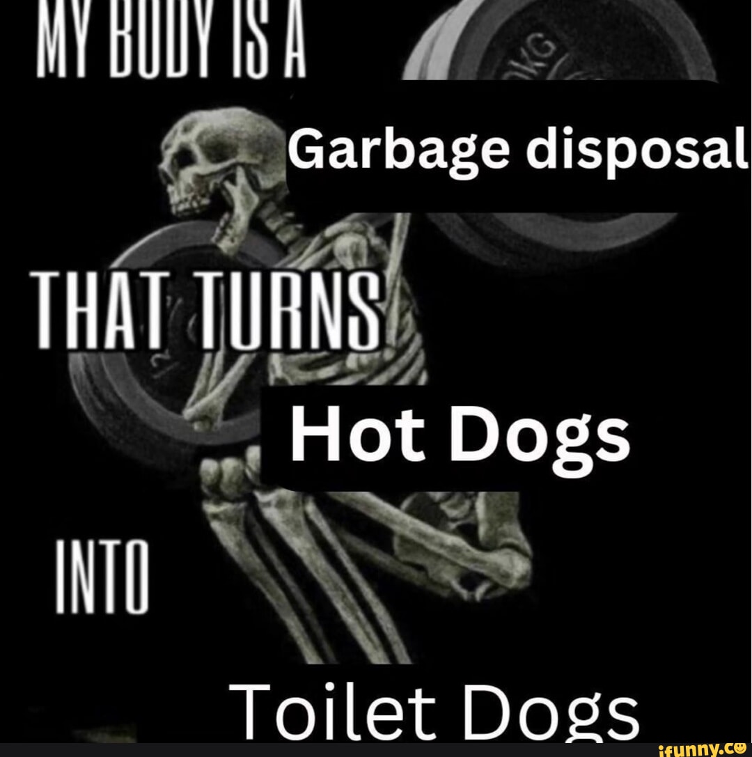 Garbage disposal HAT TUNNd Hot Dogs Toilet Dogs - iFunny
