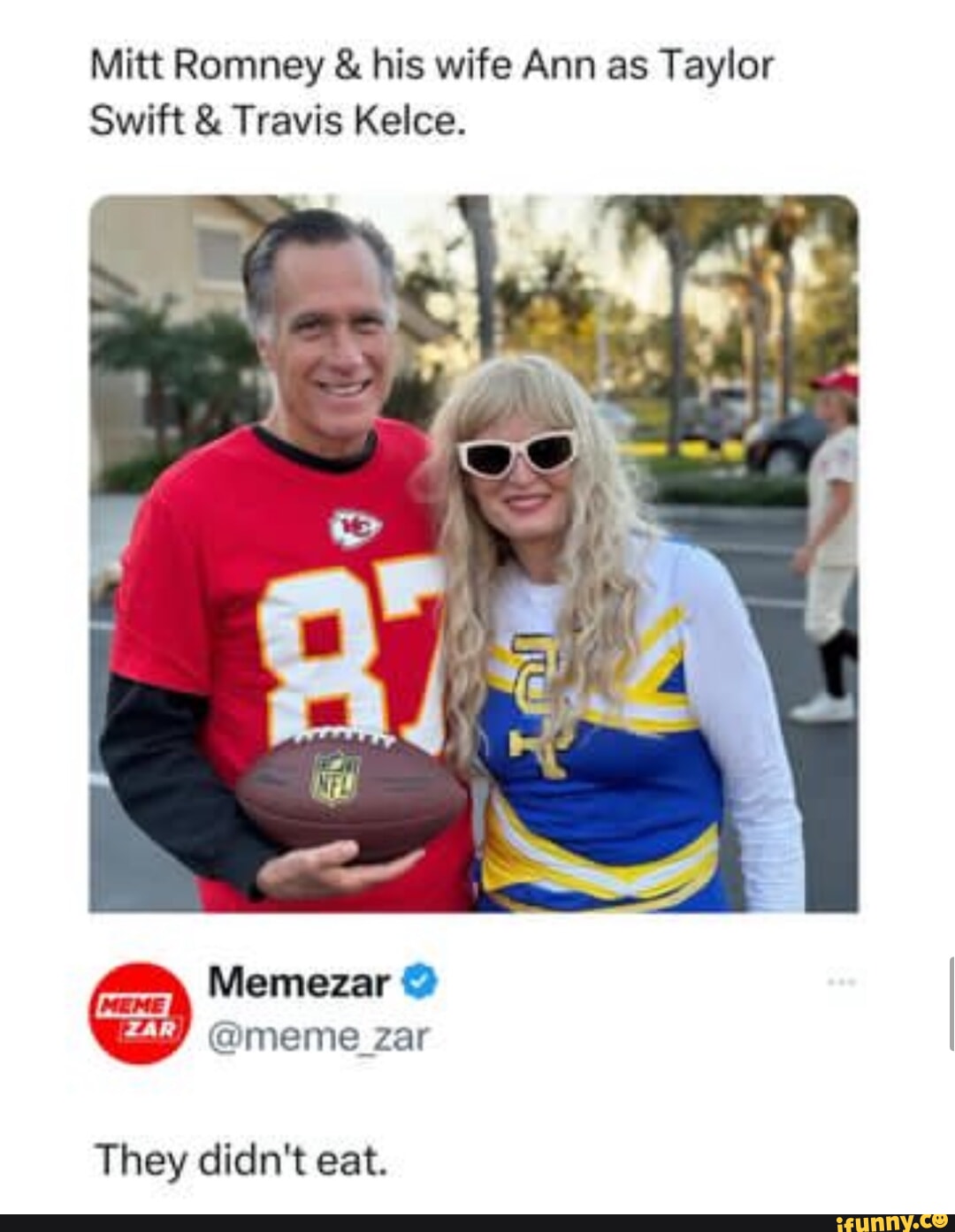Mitt Romney & his wife Ann as Taylor Swift & Travis Kelce. I Memezar ...