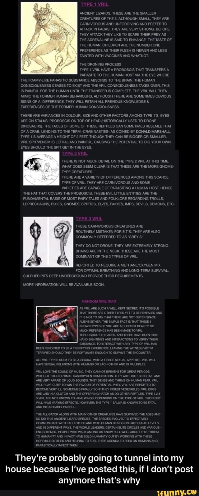 TYPE VRIL ANCIENT LIZARDS. THESE ARE THE SMALLER (CREATURES OF THE 3 ...