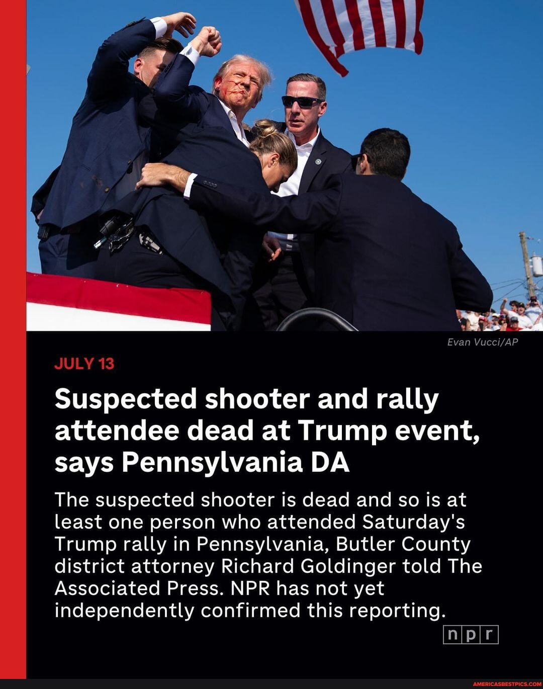 Pennsylvania State Police confirmed that “shots were fired at former ...