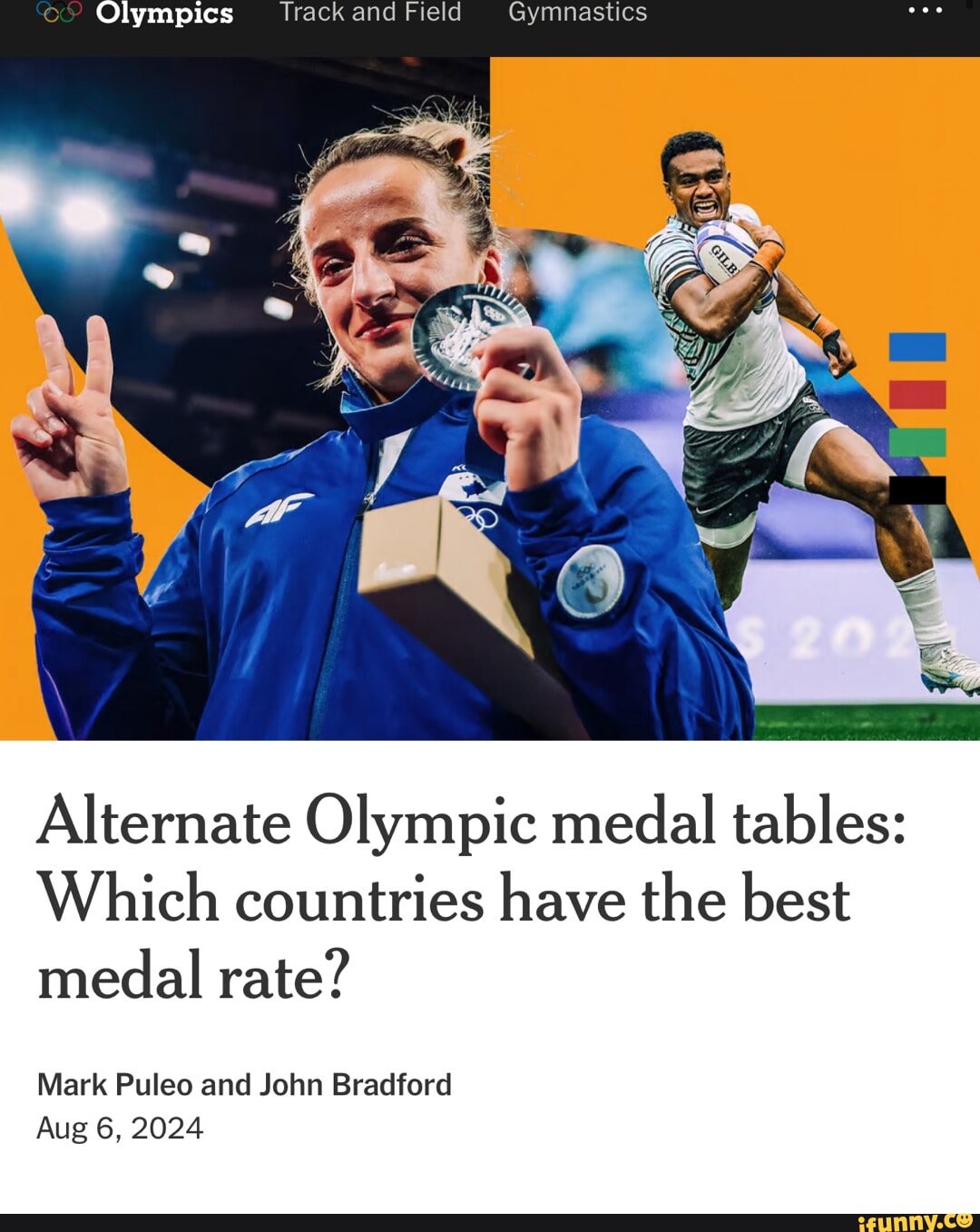 Olympics Track and Field Gymnastics CS Alternate Olympic medal tables: Which countries have the ...