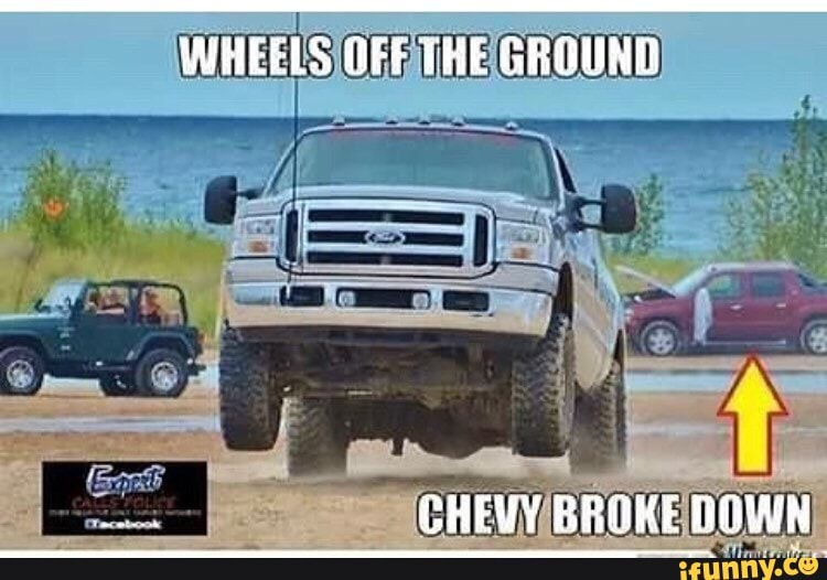 WHEELS OFF THE GROUND CHEVY BROKE DOWN - iFunny