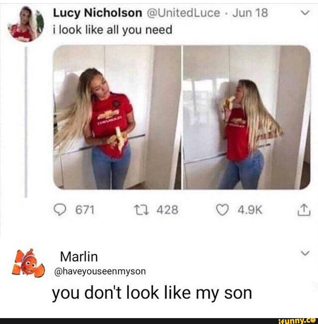 Lucy Nicholson @UnitedLuce i look like all you need Marlin e you don't ...