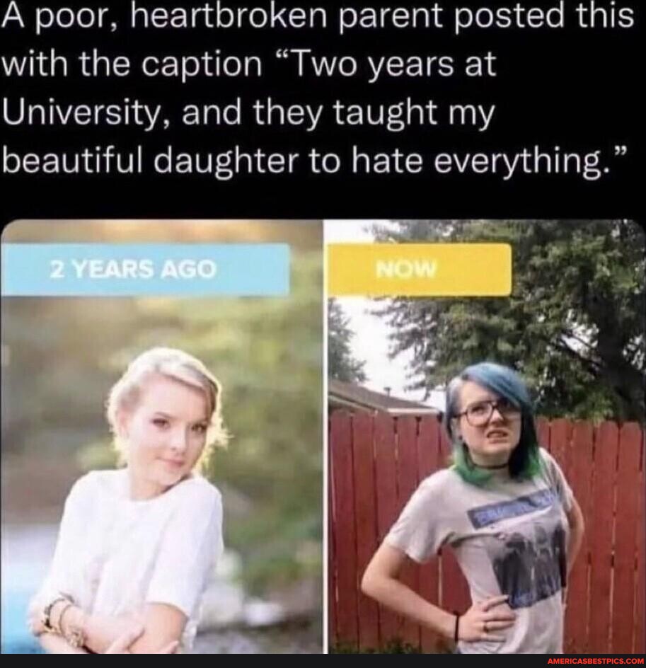 A poor, heartbroken parent posted this with the caption "Two years at University, and they ...