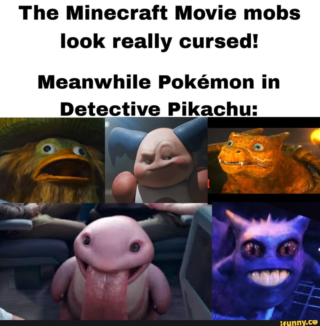 The Minecraft Movie mobs look really cursed! Meanwhile Pokmon in ...