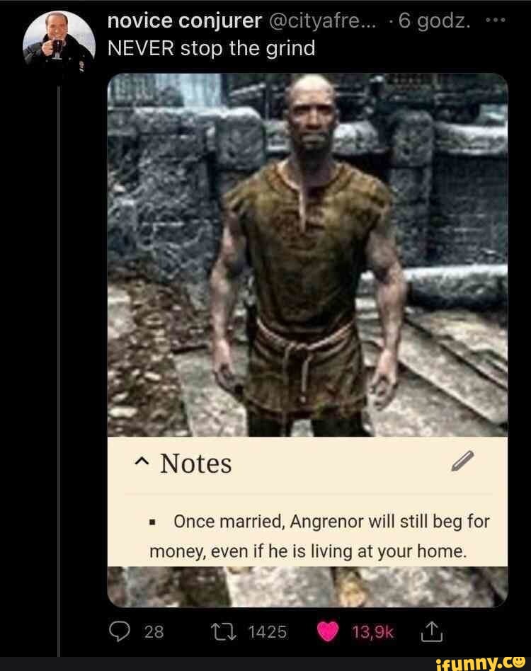 Novice conjurer @cityafre... -6 godz. NEVER stop the grind Notes = Once ...