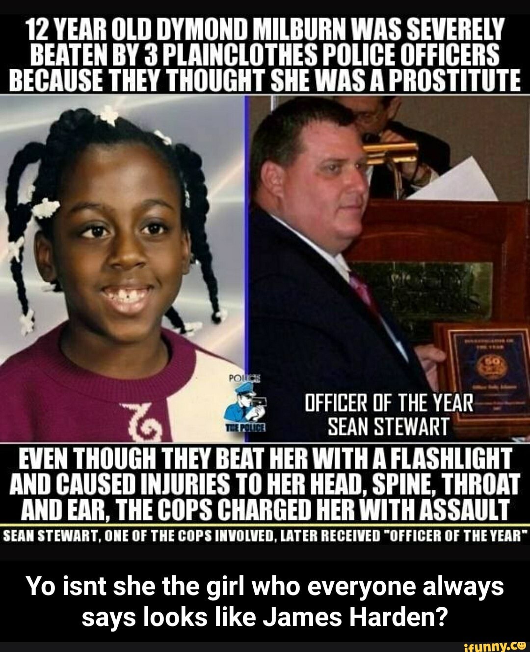 12 YEAR OLD DYMOND MILBURN WAS SEVERELY BEATEN BY 3 PLAINCLOTHES POLICE ...