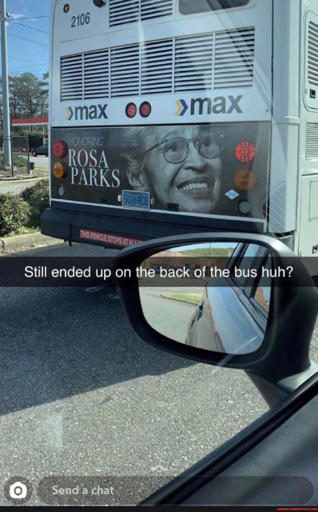 HONORNG ROSA PARKS Still ended up on the back of the bus huh? chat ...