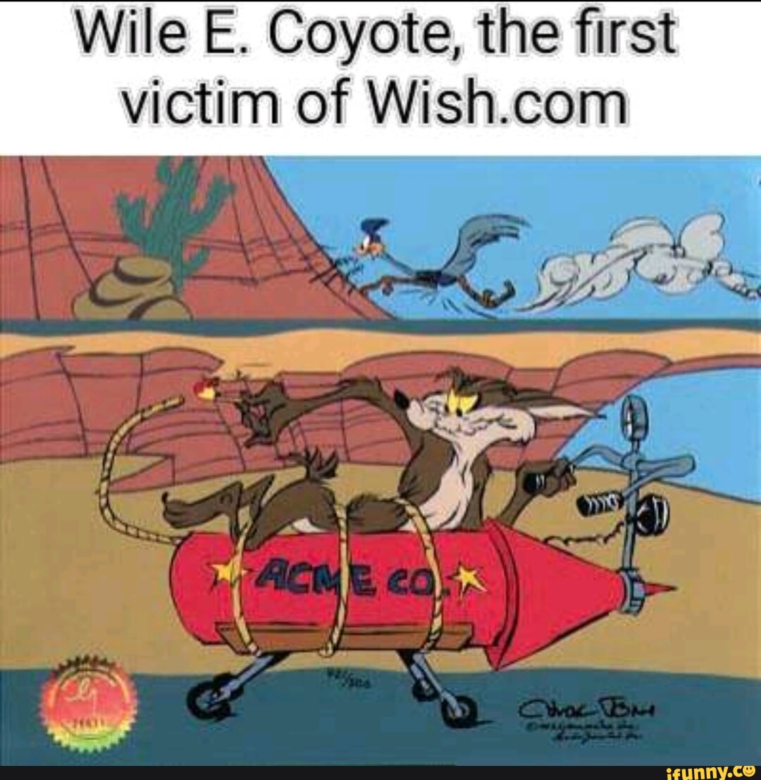 Wile E. Coyote, the first victim of - iFunny