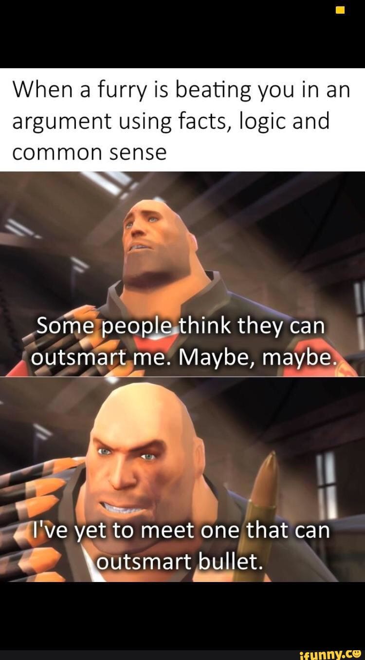 When a furry is beating you in an argument using facts, logic and ...