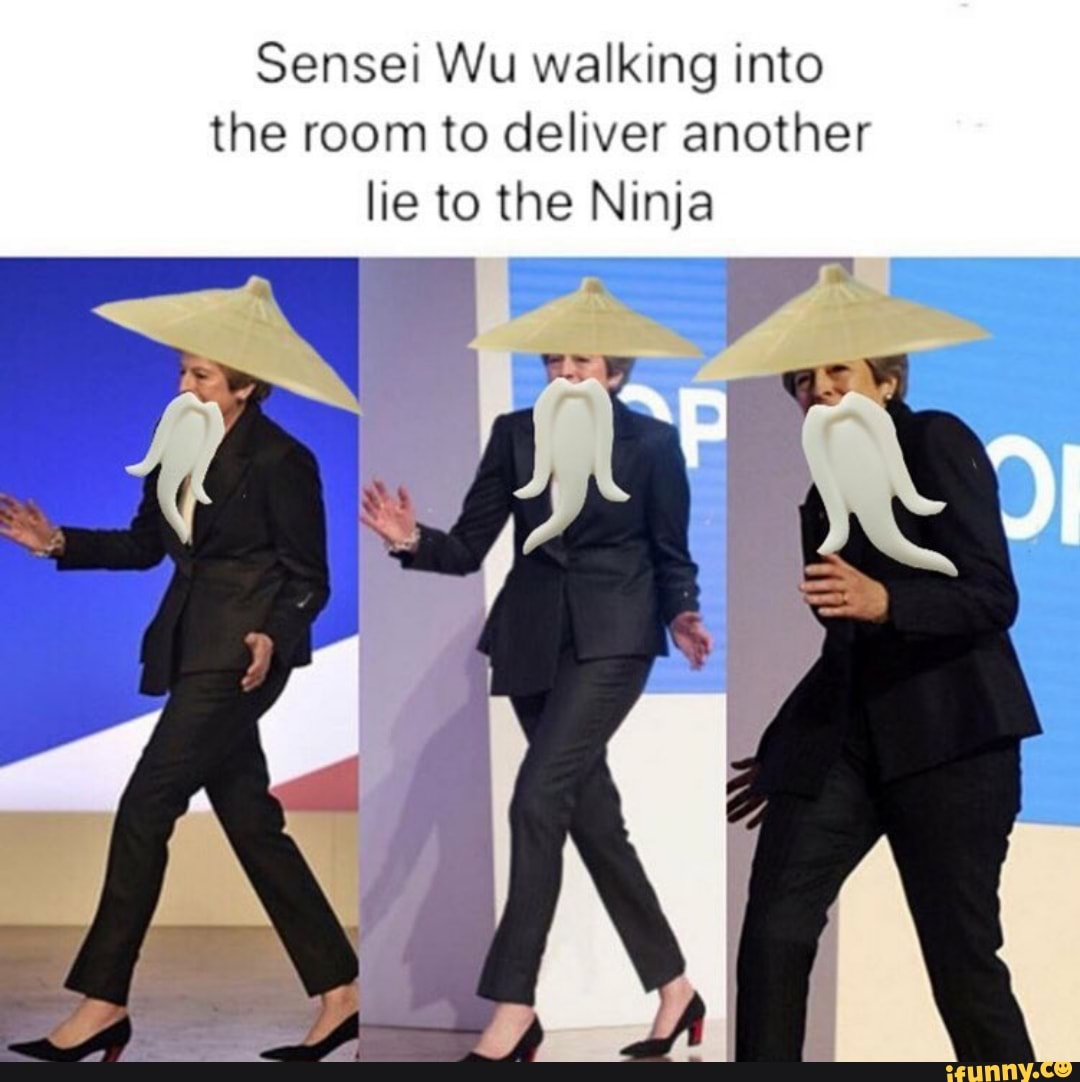 Sensei Wu walking into the room to deliver another lie to the Ninja ...