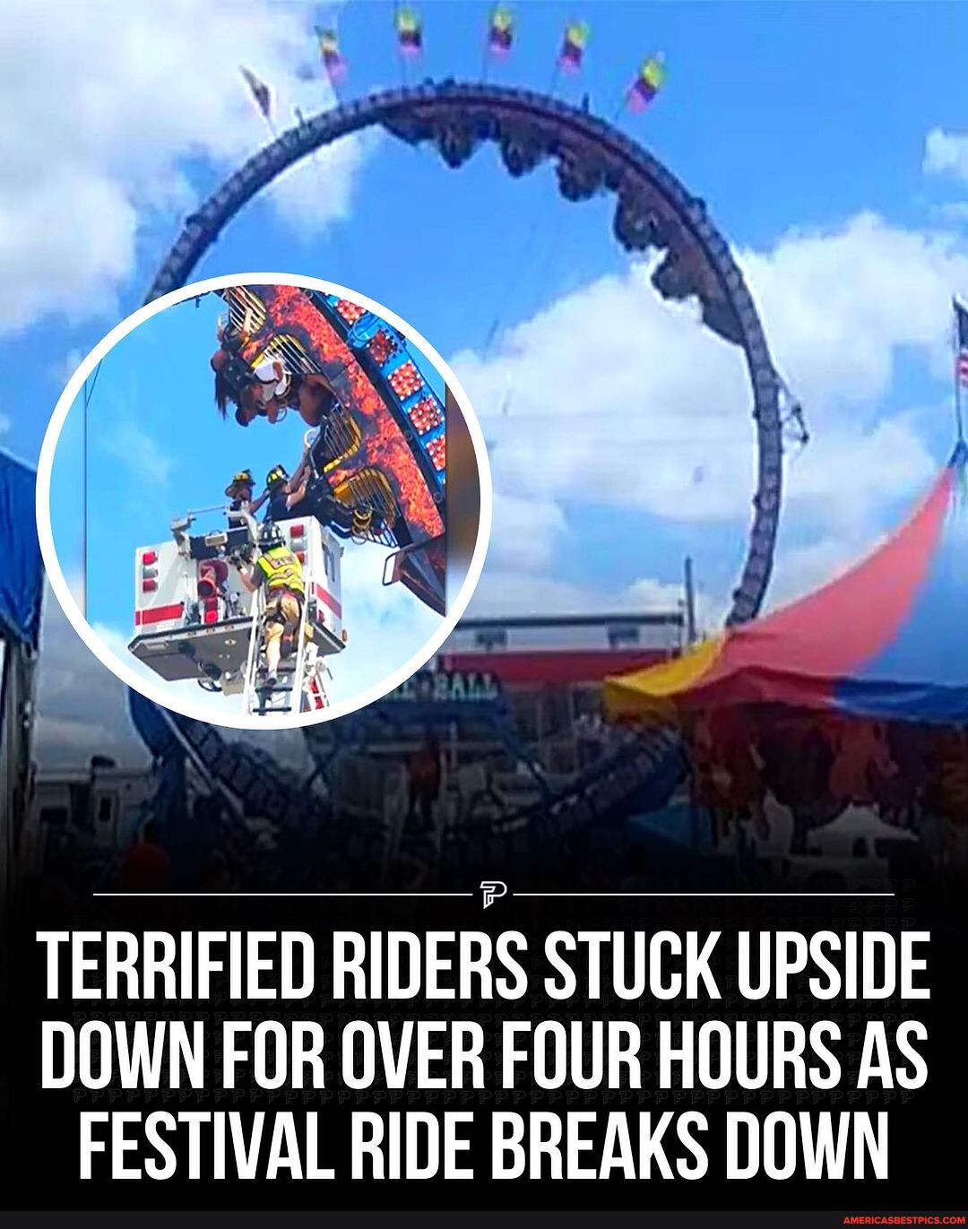 Eightrollercoaster riderswere stuck upside down on a carnival ride ...