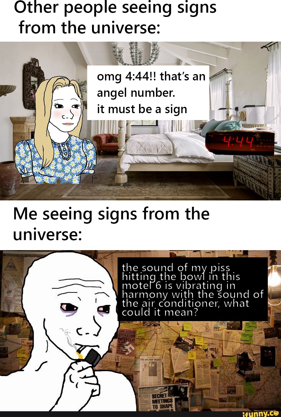 Other people seeing signs from the universe: omg that's an angel number ...