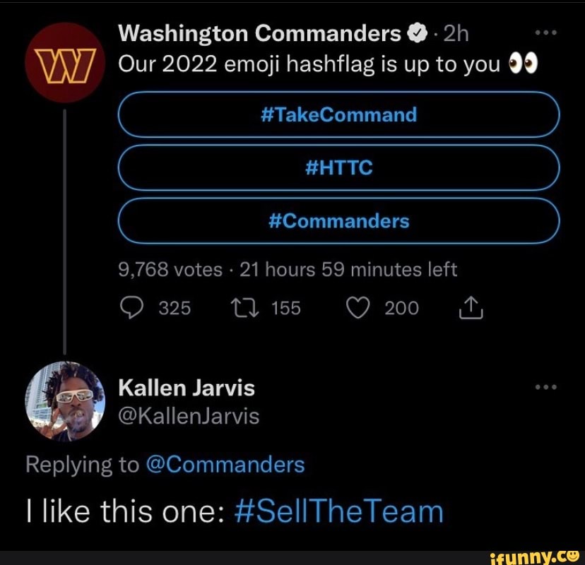 Washington Commanders @ W/ Our 2022 emoji hashflag is up to you 99 # ...