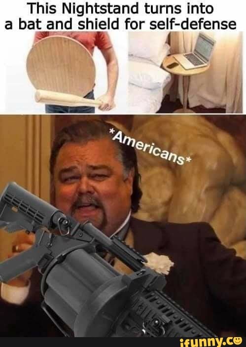 This Nightstand turns into a bat and shield for self-defense - iFunny