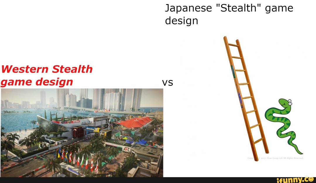 Japanese "Stealth" game design VS Western Stealth game design - iFunny
